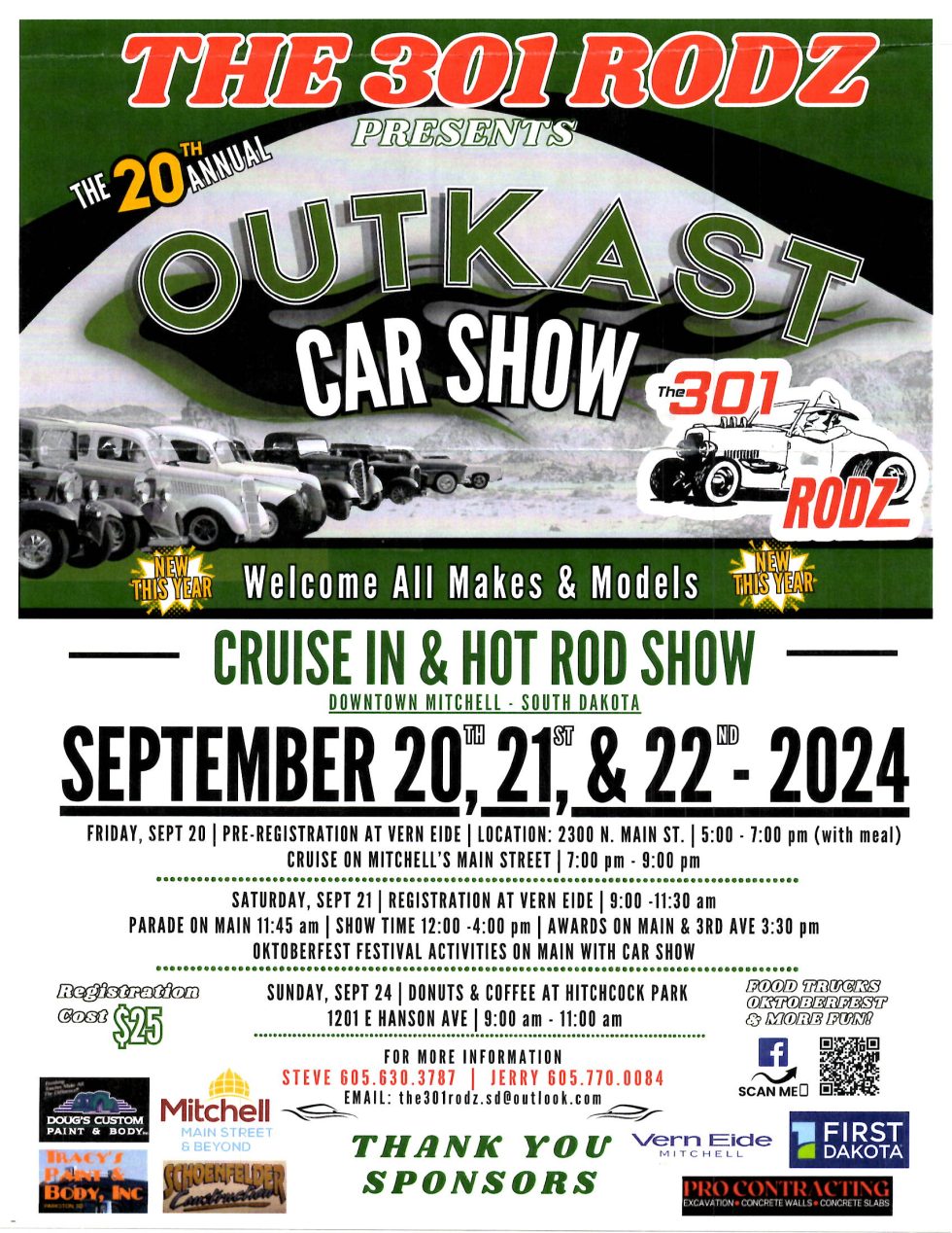 301 Rodz presents the 20th Annual Outkast Car Show ~ Mitchell, SD ...