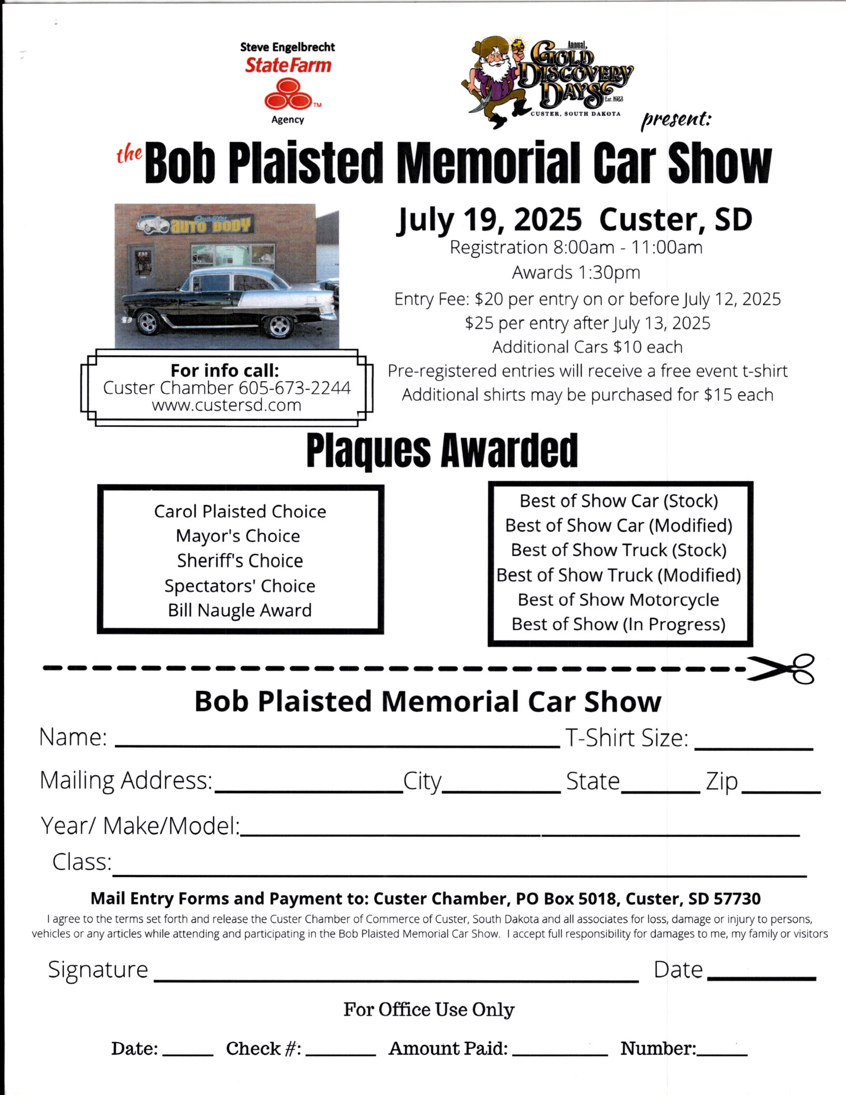 Bob Plaisted Memorial Car Show ~ Custer, SD ~ July 19, 2025 - Pierre ...